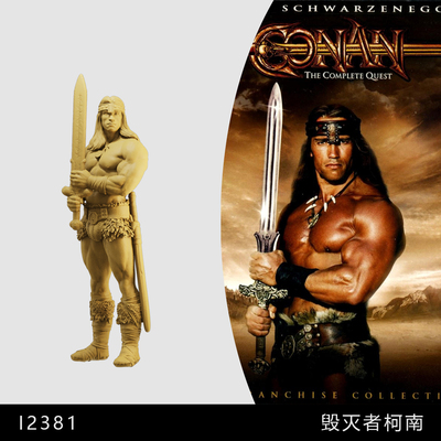 【野蛮人柯南】剑与魔法 州长猛男/64小人偶模型手办1:43微缩白模