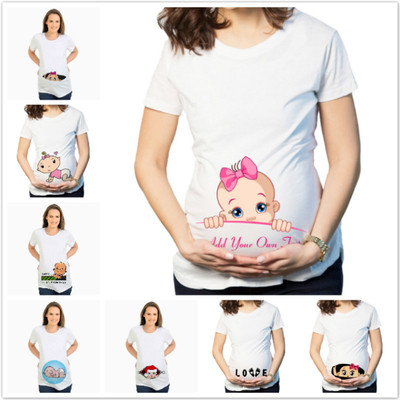 Plain Printed Simple Maternity T-Shirt纯色印花简约孕妇 T 恤