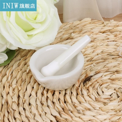 Porcelain Mortar and Pestle Spice Herb Grinder Mixing Grindi