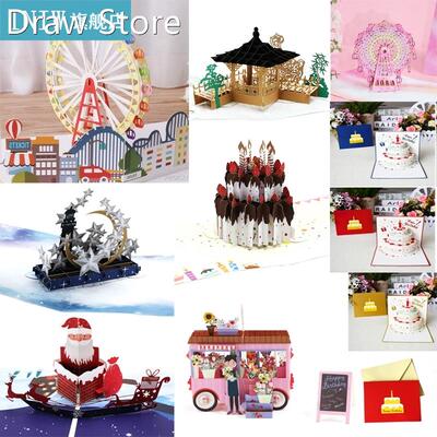 38 Styles Floats 3D Pop Up Ferris Wheel Cake Star Moon Ice C