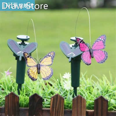1PC Beautiful Vibration Solar Powered Dancing Flying Butterf