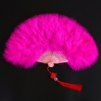 1pcs Per适用于mance Fan Fluffy Feather Hand Dance Stage Show
