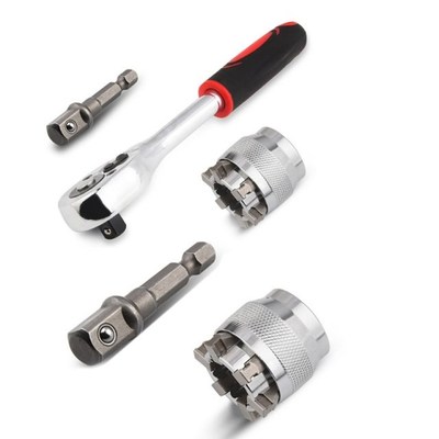 Universal Socket 10mm-19mm Cr-V Steel Ratchet Adapter Extens