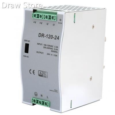AC/DC Power Source Pulse Width Modulation 100~240V 24V 5A 12