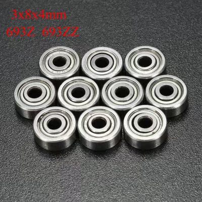 10pcs 693ZZ ature Ball Bearings 3x8x4mm Small Double Shi