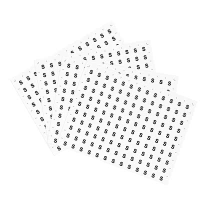 Round Letter Stickers, 20mm Dia Letter S Self Adhesive PVC L