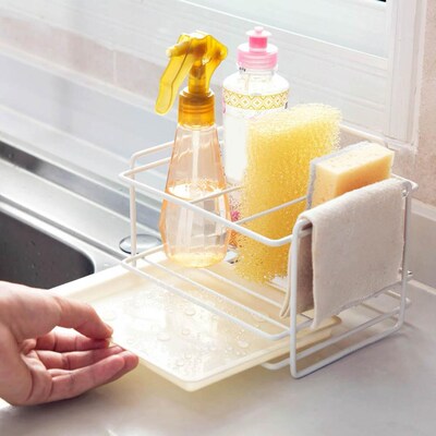 Kitchen Sponge Brush Soap Lotion Drying Storage Rack Removab