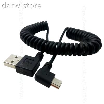 Sping Cable USB 2.0 Type A rRigMh A1tngle ale to Mini USB 90