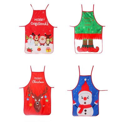 Merry Christmas Snowman Printed Personality Aprons Bar Resta