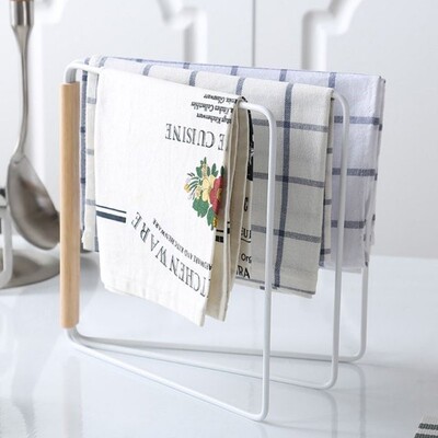 Vertical Collapsible Kitchen Rag Rack Towel Dishcloth Hangin