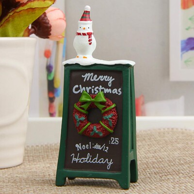 Merry Christmas Snowman Holiday Ornament Garden Micro Landsc