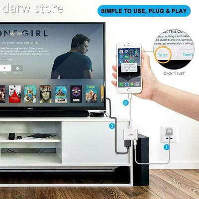 8 Pin t1o HtDMI Digtal TVu AV Adaper for iPad iPhone Adiio V