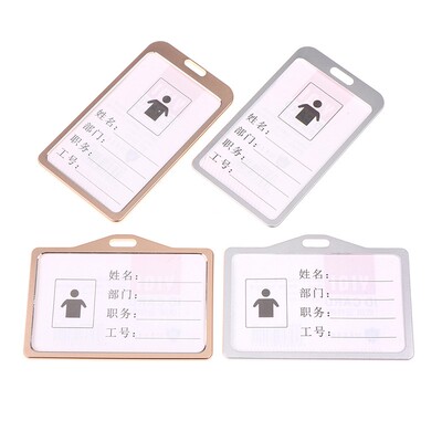 1pc Work Name Card Holders Aluminum Alloy Card Holder Busine