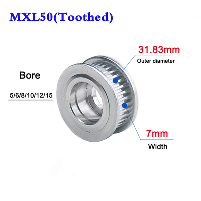 1Pcs MXL 50 Tooth 60 Tooth Idler Timing Pulley Single Side B