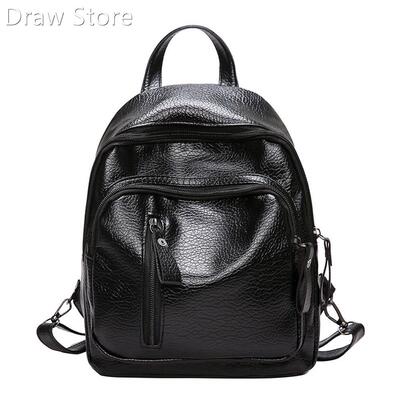 Leather Backpack Women Multifunction Shoulder Bookbags Scho