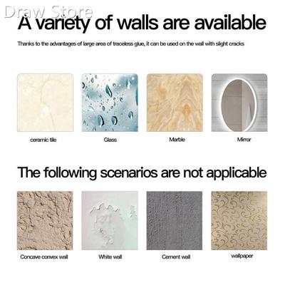 Shower Head Handset Holder Chrome Bathroom Wall Mount Adjust