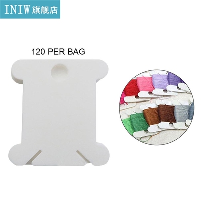120PCS/Set Plastic Bobbins Floss Set Spool Thread Card Embro
