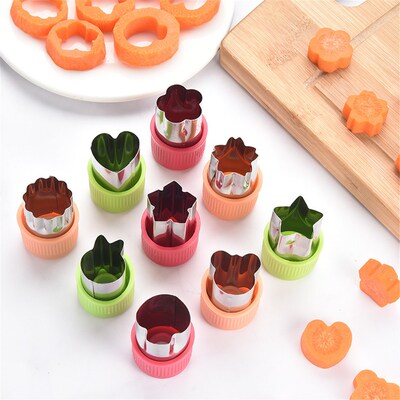 3pcs Vegetable Slicing Mold Stainless Steel Mould Carrot Cuc