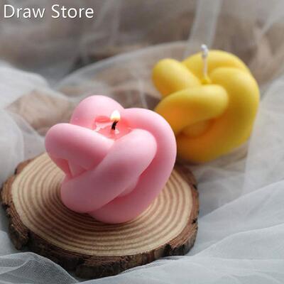 Candle Moulds Silicone Soap Mold 3D Magic Knot Shape DIY Sup