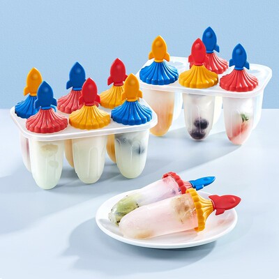 6 Hole Ice Cream Mould Ice Cube Tray Popsicle Barrel Diy Mol