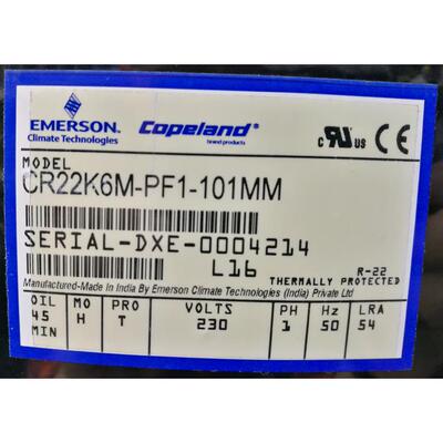CR18K6-PFV-525/970 CR22K6M-PF1-101 CR22K6M- TFM谷轮2匹压缩机