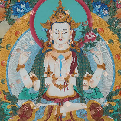 D95菩萨Bodhisattva唐卡绘画高清电子图片喷绘临摹素材