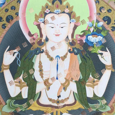 D229菩萨Bodhisattva唐卡绘画高清电子图片喷绘临摹素材