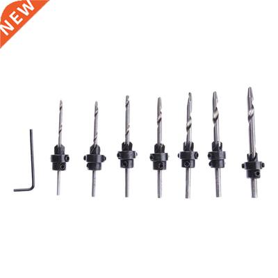 7pcs Ti Hss Countersink Drill Bit Set Woodwork Tools Tapered