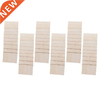 60Pcs Unfinished Rectangle Wood Sign Plaque Crafts Wooden
