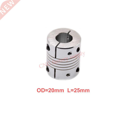 Hot 2pcs/lot D20L25 CNC Motor Jaw Shaft Coupler clamp Flexib