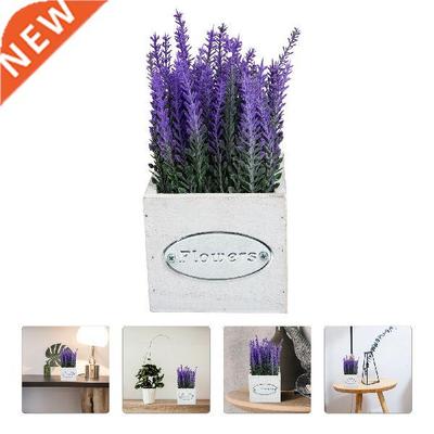 Potted Artificial Lavender Plant Fake Flower Plants In Pot