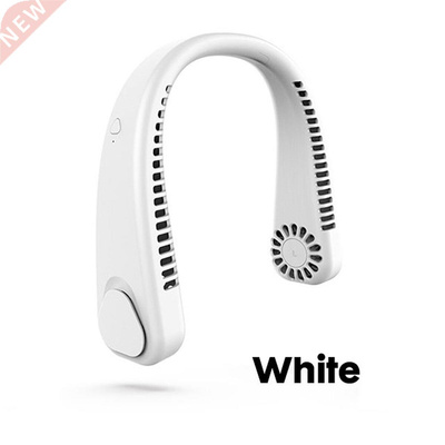 Portable Hanging Neck Fan USB Rechgeable Leafless