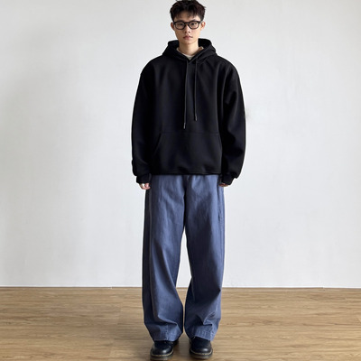 日系复古重磅连帽卫衣