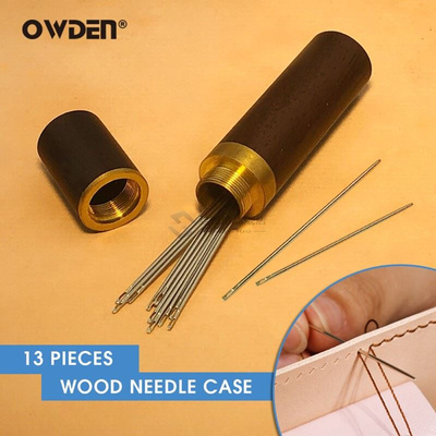 12Pcs DIY Craft Sewing Needles Leather Knitting Pins with 1
