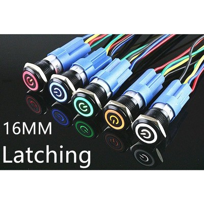 1Pcs Oxidation black  Waterproof Metal  Push Button Switch W