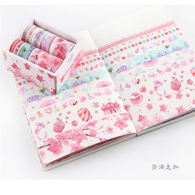 10 Pcs Washi Tape Set Stickers Scrapbooking Masking Wash Tap