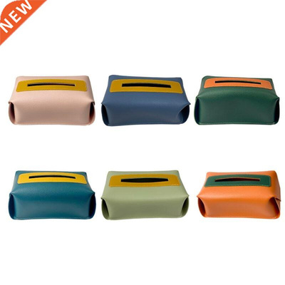 Tissue Box Cover PU Leather Rectangular Napkin Holder Modern