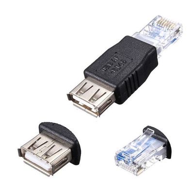 1PC USB Type A Female To RJ45 Male Ethernet Adapter Router C