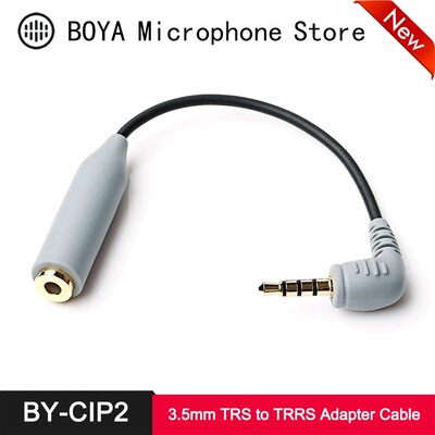 BOYA BY-CIP2 Microphone TRS to TRRS Adapter Cable for iPhone