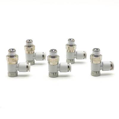 亚德客气动排气节流阀PTL4M5A-M PTL601A-M调速阀接头气缸限流阀