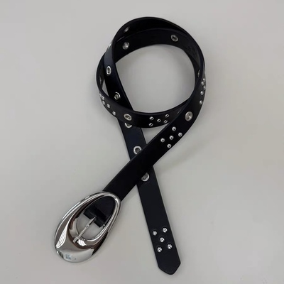 Papr25SS/WAYNEPRINCE复古金属铆钉朋克腰带装饰设计感百搭皮带潮