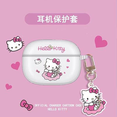 适用Besuse倍思Encok W3耳机保护套可爱卡通透明防摔全包情侣软壳