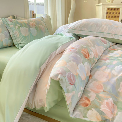 亚朵酒店同款油画郁金香1