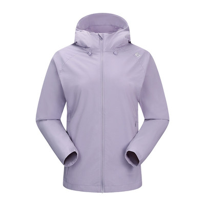 探路者外套女春秋户外防风透气弹力连帽运动休闲外套TAEEBM82810