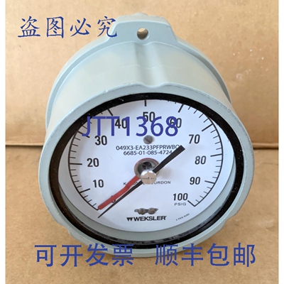 现货供应Weksler 0-100 PSIG 3 1/2