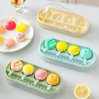 Food-grade silicone ice cream molds for home use, with lids,