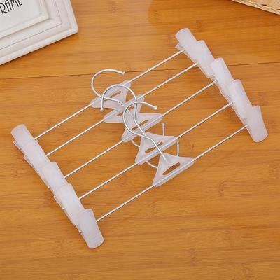 One-dollar store white plastic non-slip pants hanger, non-sl