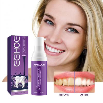 EELHOE Purple Teeth Whitening Toothpaste - Cleans Stains, Wh