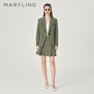 MARYLING玛俪琳2024初春新品简约大方 复古减龄迷你裤A1EAW58070
