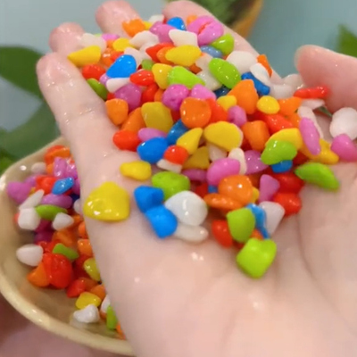 天然五彩彩石七彩石水培盆栽小石子鹅卵石水族箱鱼缸造景砂石底砂